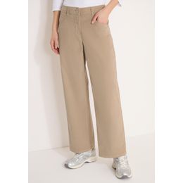 Cordhose Cecil, Damen, Gr. 32, L&auml;nge 28, silbery beige, Web, 98% Baumwolle, 2% Elasthan, unifarben, comfort fit normal, Hosen Cordhose, in Cord-Optik