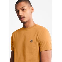 T-Shirt Timberland "DUNSTAN RIVER Short Sleeve Tee", Herren, Gr. L (52/54), beige, Single Jersey, Obermaterial: 100% Baumwolle, Rundhals, Shirts T-Shirt