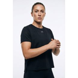 Laufshirt Under Armour "UA VELOCITI SHORTSLEEVE", Damen, Gr. S, schwarz,, reflective, Obermaterial: 100% Polyester, Shirts Laufshirt, f&uuml;r Erwachsene, sportlicher Stil, f&uuml;r Lauf- und Trainingsanl&auml;sse