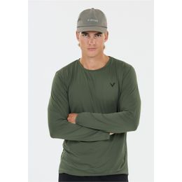 Langarmshirt Virtus "Roger V3", Herren, Gr. XXL, mint, 86% Polyester, 14% Elasthan, unifarben, normal, Rundhals, Shirts Langarmshirt, atmungsaktiv