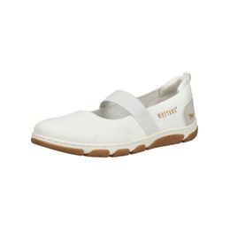 Slipper Mustang Shoes "Mustang Shoes Slipper Lederimitat/Textil", Damen, Gr. 37, wei&szlig;, Lederimitat, Textil, Schuhe Slipper