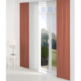 Schiebegardine WIRTH "Neufahrn" Gr. 2, orange (terra), B:60cm H:175cm, Jacquard, Polyacryl, Polyester, Gardinen, Inkl. Befestigungszubeh&ouml;r