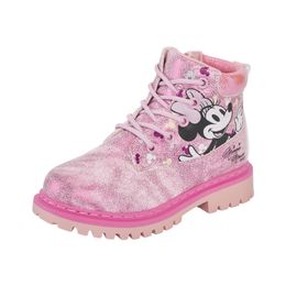 Schn&uuml;rboots Disney "MINNIE", M&auml;dchen, Gr. 27, fuxia, Synthetik, Schuhe Schn&uuml;rboots, Winterschuhe, Winterboots, Schn&uuml;rstiefel, Winterstiefel