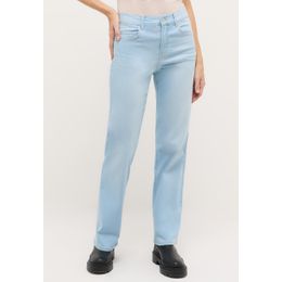 Straight-Jeans Angels "Lara", Damen, Gr. 40, L&auml;nge 30, bleached blau used, Denim/Jeans, Obermaterial: 89% Baumwolle, 8% Polyester, 3% Elasthan, Jeans Straight-Jeans, Wide Leg