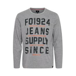 Langarmshirt FQ1924 "Langarmshirt FQNoxan", Herren, Gr. XL, grau (stone mix), Obermaterial: 60% Baumwolle CO. 40% Polyester PES., Shirts Langarmshirt