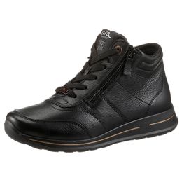 Schn&uuml;rboots Ara "OSAKA", Damen, Gr. 4,5 (37,5), schwarz (schwarz 2), Glattleder, Schuhe Schn&uuml;rboots, mit beidseitigen Rei&szlig;verschl&uuml;ssen, G-Weite