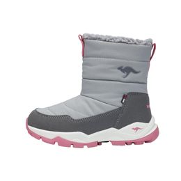 Winterboots Kangaroos "K-FR FLOKI RTX", Jungen, Gr. 38, grau (ultimate grau, dusty rose), Synthetik, Textil, Schuhe Winterboots, Wasserdicht, Warmfutter,Winterschuhe, Winterstiefel, Snowboots