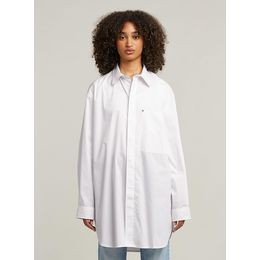 G-Star Raw Langarmshirt G-STAR "Oversized Boyfriend Hemd", Damen, Gr. L, wei&szlig;, Obermaterial: 69% Baumwolle, 31% Polyester, Shirts Langarmshirt