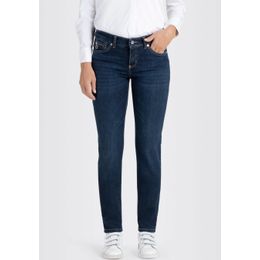 Slim-fit-Jeans MAC, Damen, Gr. 40, L&auml;nge 30, blau (new basic wash), Denim/Jeans, Obermaterial: 97% Baumwolle, 3% Elasthan, slim fit, Jeans Slim-fit-Jeans