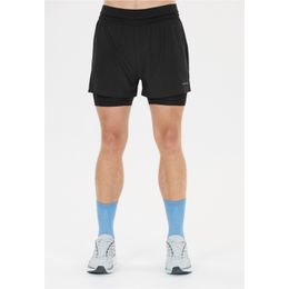 Shorts Endurance "Less", Herren, Gr. 3XL, US-Gr&ouml;&szlig;en, schwarz, 95% Polyester, 5% Elasthan, unifarben, kurz, Hosen Shorts, 4-Wege Stretch