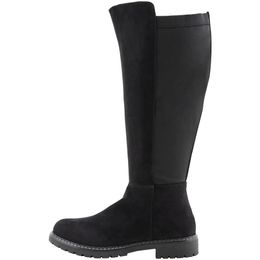 Weitschaftstiefel sheego, Damen, Gr. 38, XL-Schaft, schwarz, Lederimitat, Schuhe Weitschaftstiefel