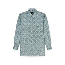 Businesshemd OLYMP "OLYMP Luxor, comfort fit - big, New Kent", Herren, Gr. 45, Normaler Arm, hellgr&uuml;n, 100% Baumwolle, Hemden
