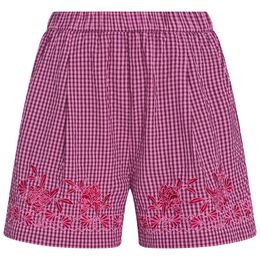 Gina Damen Seersucker-Shorts mit Stickerei