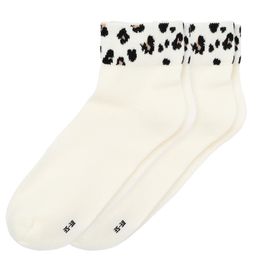 Gina Benotti 2 Paar Damen Sneaker-Socken mit Leo-Motiv