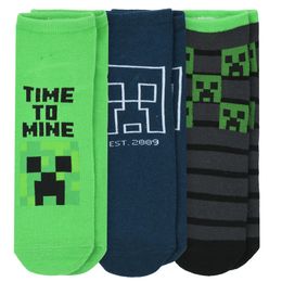 Topolino 3 Paar Minecraft Sneaker-Socken im Set