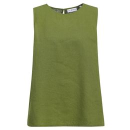 Gina Damen Leinen-Top unifarben