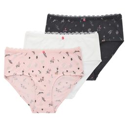 Gina Benotti 3 Damen Pantys mit Spitze