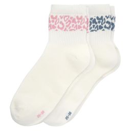 Gina Benotti 2 Paar Damen Tennissocken mit Leo-Motiv