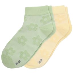 Gina Benotti 2 Paar Damen Sneaker-Socken mit Blumen