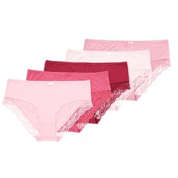 Gina Benotti 5 Damen Pantys mit Spitze und Modal