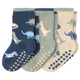 Topomini 3 Paar Baby Stoppersocken mit Dino-Motiven