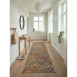 benuta Nest Kurzflor Teppich Casa Multicolor 70x240 cm - Bunter Teppich f&uuml;r Wohnzimmer