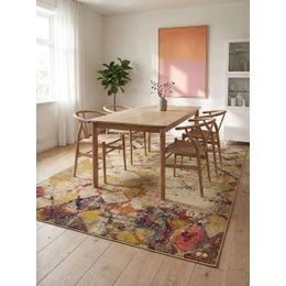 benuta Nest Teppich Casa Beige/Multicolor 80x150 cm - Vintage-Stil Teppich im Used-Look