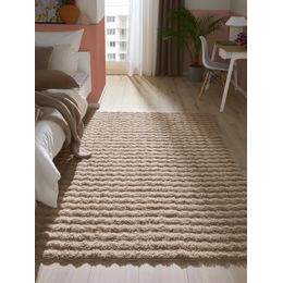benuta Pop Waschbarer Kurzflor Teppich Ted Hellgrau 60x120 cm - Moderner Kurzflor-Teppich f&uuml;r Wohnzimmer