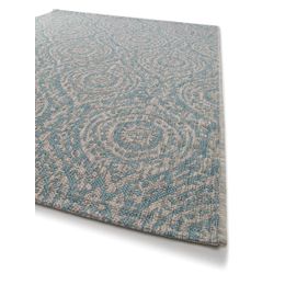benuta Nest In- & Outdoor-Teppich Cleo Beige/T&uuml;rkis 300x400 cm - Teppich f&uuml;r Balkon, Terrasse & Garten