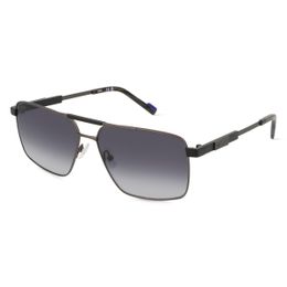 Zeiss ZS23136S | Unisex-Sonnenbrille | Fassung: Vollrand, Pilot, Metall, Silber | Glasfarbe: Grau