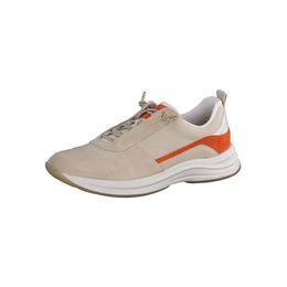 Paul Green Leder-Sneakers in Beige/ Orange - 63% | Gr&ouml;&szlig;e 38 | Damen-sneakers