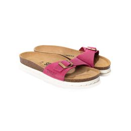 Sunbay Leder-Pantoletten "Jasmin" in Fuchsia - 57% | Gr&ouml;&szlig;e 40 | Damen-pantoletten