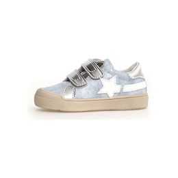 Naturino Leder-Sneakers "Singery" in Hellblau/ Silber - 37% | Gr&ouml;&szlig;e 26 | Babysneakers