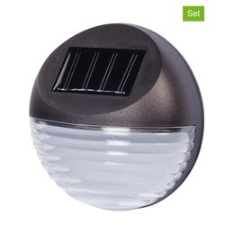 Garden Hero 4er-Set: LED-Solar-Wandleuchten in Schwarz - &Oslash; 11 cm - 25% | Aussenbeleuchtung