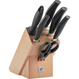 Zwilling Messerblock Five Star, Schwarz, Metall, 7-teilig, Kochen, K&uuml;chenmesser, Messersets