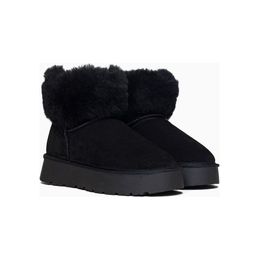 NICEBAY Leder-Winterboots "Freya" in Schwarz - 77% | Gr&ouml;&szlig;e 38 | Damen-stiefel