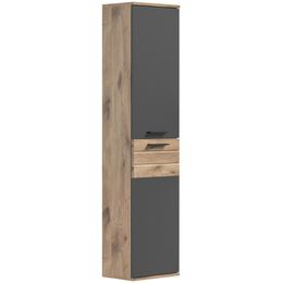 Hochschrank Mason Grau/Eiche