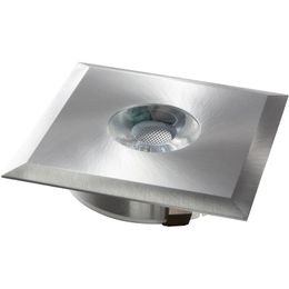Heitronic LED Einbaustrahler &raquo;Austin&laquo; LED-Modul 1 Stk. Warmwei&szlig; Einbauleuchte,LED-Downlight,Edelstahlgeh&auml;use, sehr geringe Einbautiefe grau