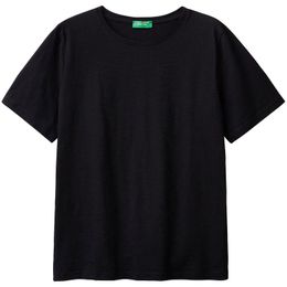 United Colors Of Benetton Damen United Colors Of Benetton T-Shirt in cleaner Basic-Optik schwarz S (36)