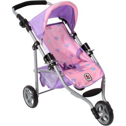 Bayer Chic 2000 CHIC2000 Puppenbuggy &raquo;Jogging-Buggy Lola&laquo; mit klappbarem Verdeck lila Puppenbuggy