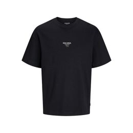 Jack & Jones Jack & Jones Herren Rundhalsshirt &raquo;JJEURBAN EDGE STUDIO TEE SS O-NECK NOOS&laquo; mit Front und Back Print schwarz S