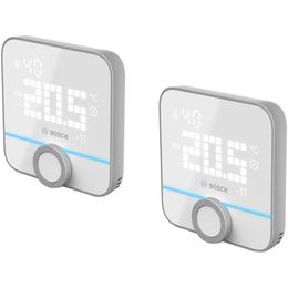Bosch Raumthermostat &raquo;II (230V) 2erSet&laquo; 2 Stk. tlg. wei&szlig; Kunststoff Steuerbar &uuml;ber individuelle Zeitprogramme je Wochentag &ndash; und dabei spontan 