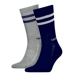 Levi's Levi's Herren Socken &raquo;LEVIS REGULAR CUT SPORT STRIPE 2P&laquo; 2er Pack, 2 Stk. tlg. mit auff&auml;lligen Streifen blau 39-42