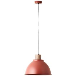Brilliant Pendelleuchte &raquo;Erena&laquo; E27 H&ouml;he 120 cm, &Oslash; 38 cm, E27, k&uuml;rzbar, Metall/Holz rot