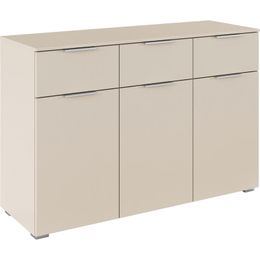 Rauch Kombikommode &raquo;Sideboard Schubladenkommode CORTONA mit Dekor-Front&laquo; Breite 120 cm inkl. Soft-Close-Funktion, mit 3 Schubladen und 3 verstellbaren