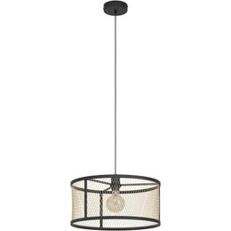 Eglo H&auml;ngeleuchte &raquo;DELLOW Pendellampe - Stahl - E27 - 1X40W - IP20&laquo; E27 1 Stk. H&auml;ngelampe, Deckenlampe, Wohnzimmer, Esszimmer, H110 x &Oslash;45 cm