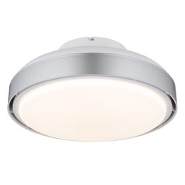 Globo LIGHTING Deckenleuchte &raquo;CARNEY&laquo; LED-Modul 1 Stk. warmwei&szlig; - kaltwei&szlig; Ventilator opal k&uuml;hlen-heizen silber CCT 2700-6500K Wohnraumventilator