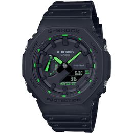 Casio G-Shock Herren Casio G-SHOCK Chronograph Quarzuhr, Armbanduhr,Herrenuhr,digital, bis 20bar wasserd.Resinarmband schwarz