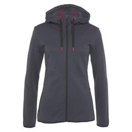 CMP Damen CMP Strickfleecejacke mit Kapuze W&auml;rmend & windabweisend & Atmungsaktiv grau 34