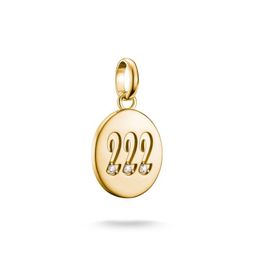 Thomas Sabo Damen Thomas Sabo Charm-Einh&auml;nger &raquo;Charm Angel Number 222 vergoldet - Connect&laquo; mit Zirkonia (synth.) gold